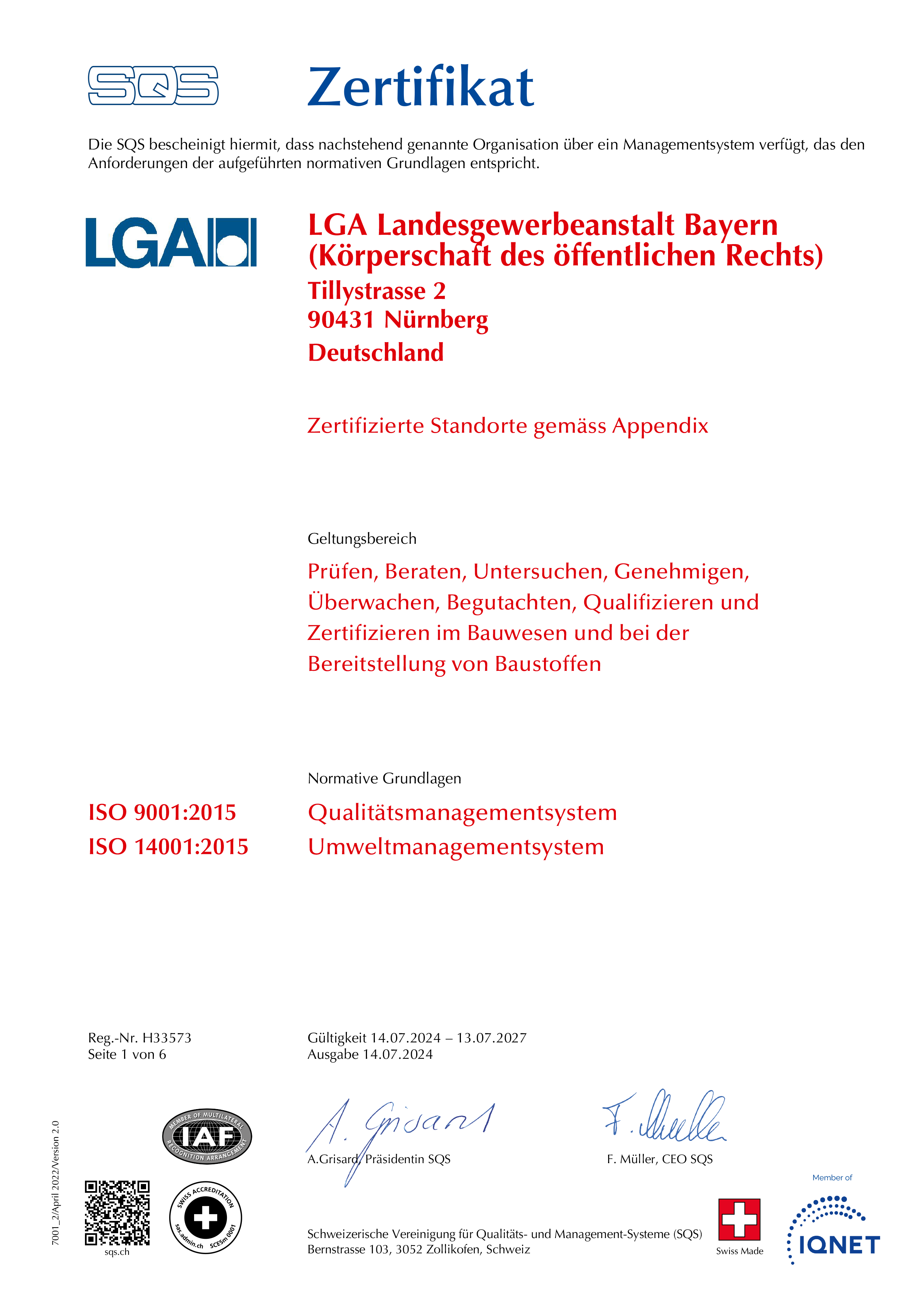 Manage­ment-System - LGA Landesgewerbeanstalt Bayern KdöR